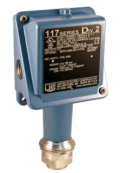 117 Series Pressure and Temperature Switch - United Electric